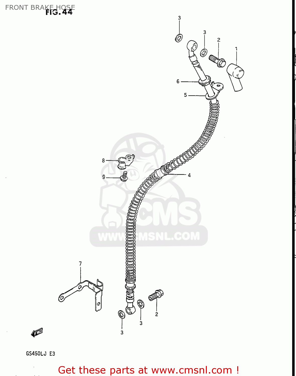 5948044901: Hose,brake Suzuki - buy the 59480-44901 at CMSNL