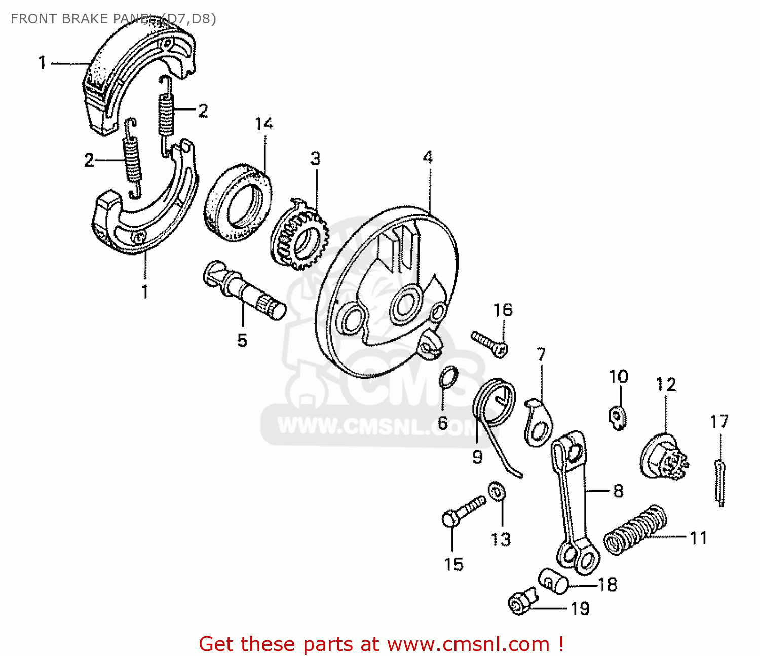 PANEL COMP, FR. BRAKE for S110 BENLY GENERAL EXPORT TYPE 7 - order at CMSNL