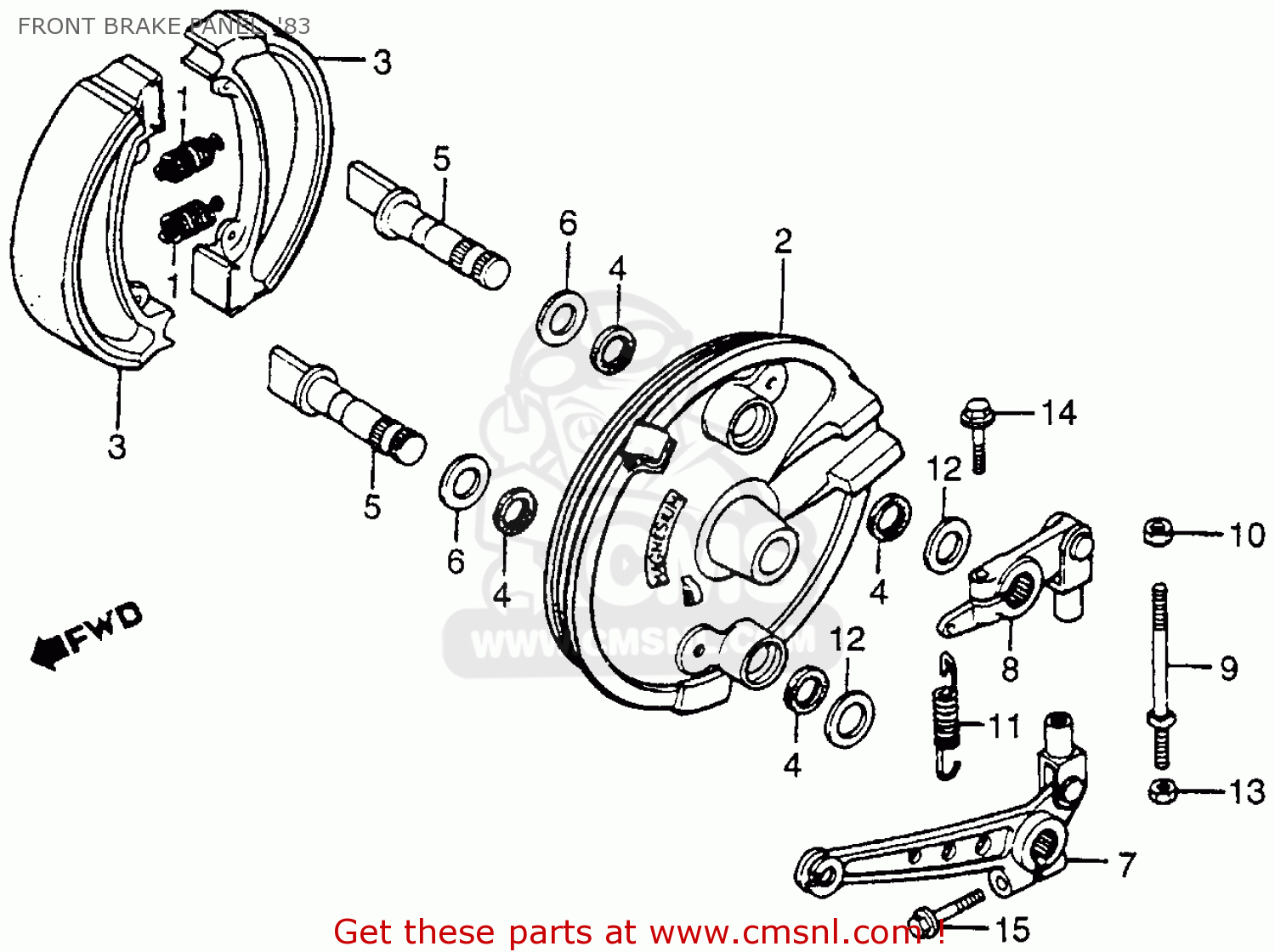 45100KA4710: Panel,fr.brake Honda - buy the 45100-KA4-710 at CMSNL