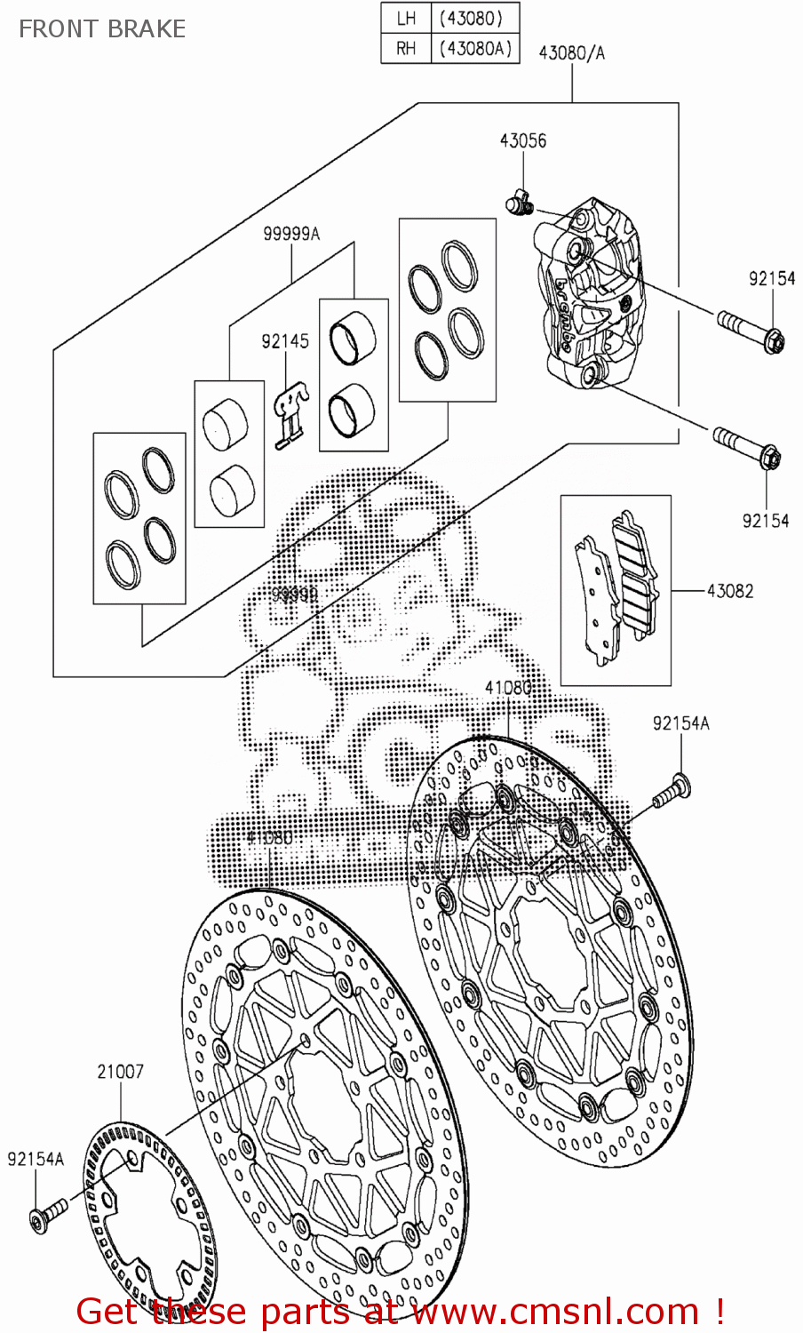 41080064818U: Disc,fr,black/black Kawasaki - buy the 41080-0648-18U at ...