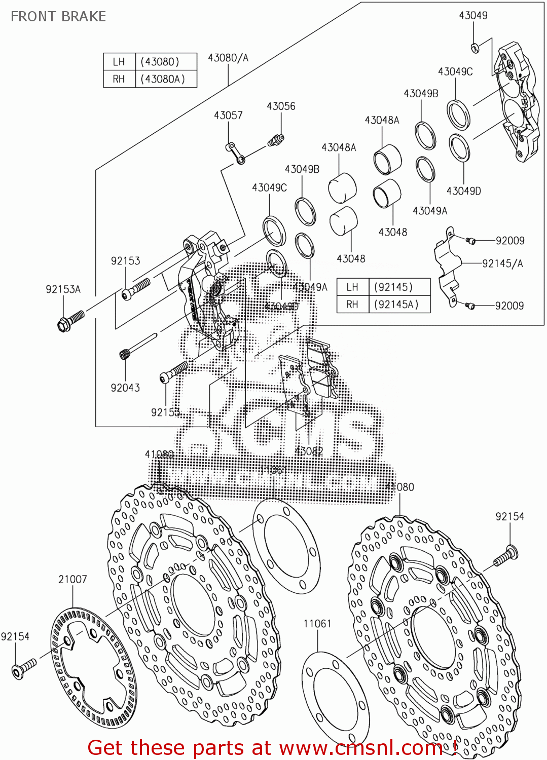 41080069711I: Disc,fr,black+sil Kawasaki - buy the 41080-0697-11I at CMSNL