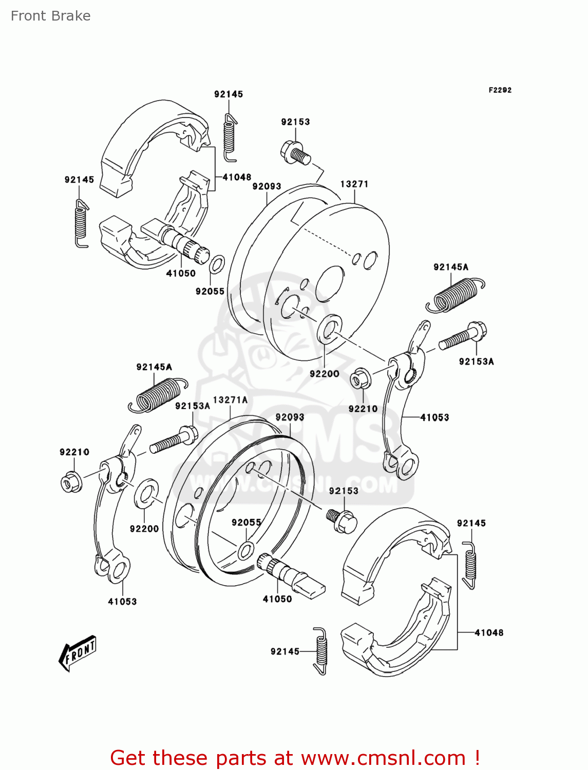 41048S004: Shoe-brake (nas) Kawasaki - buy the 41048-S004 at CMSNL