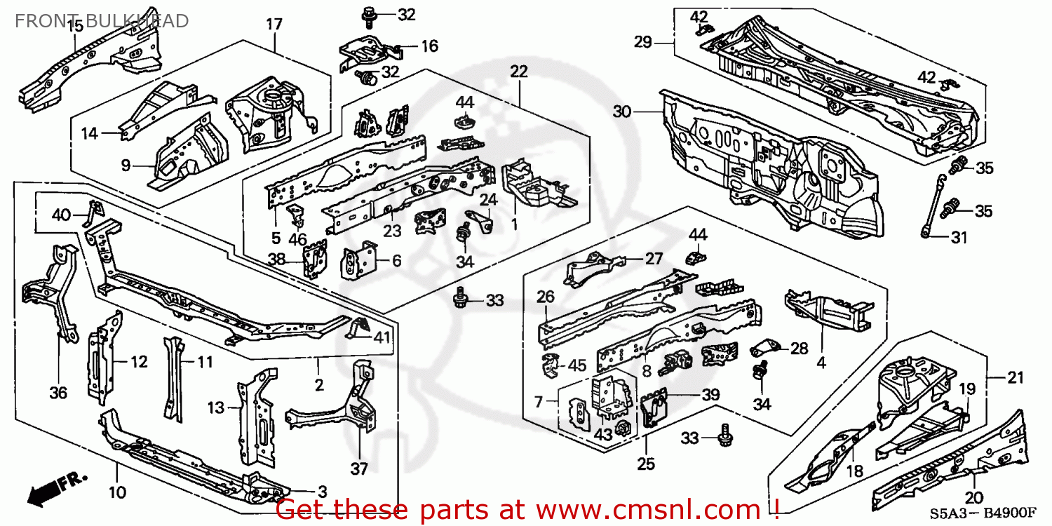 60400S5AA02ZZ: Bulkhead Comp,fr Honda - buy the 60400-S5A-A02ZZ at CMSNL