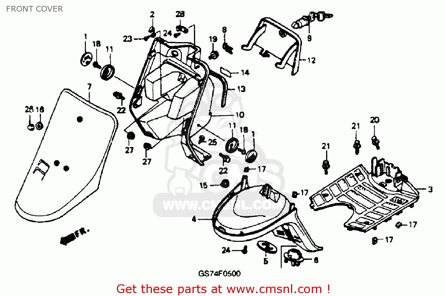 61200GS7000: Fender,fr.inner Honda - buy the 61200-GS7-000 at CMSNL