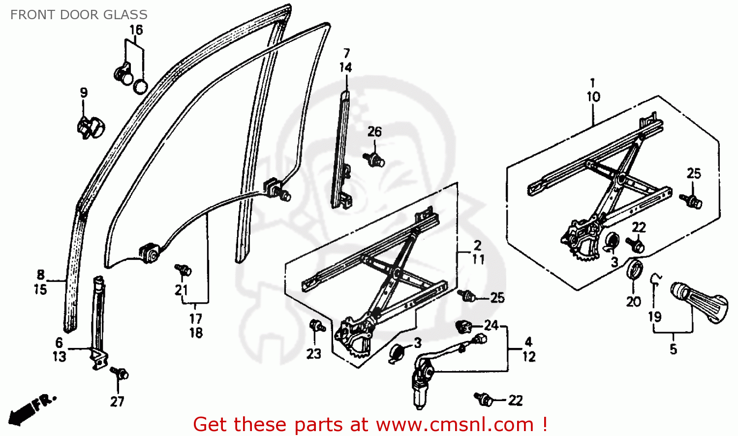 72231SM4003: Sash R Fr Door Ct Honda - buy the 72231-SM4-003 at CMSNL