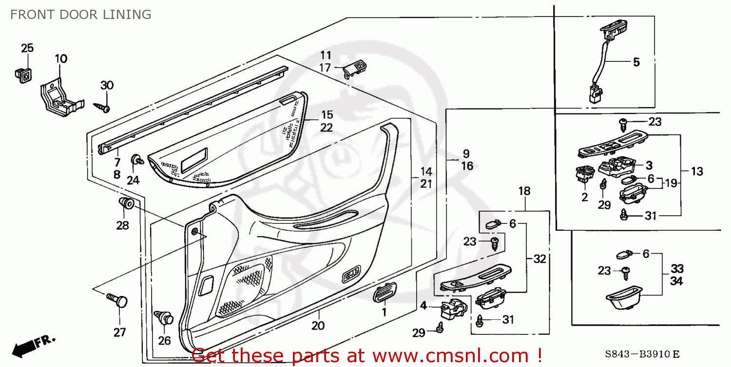 83508S84A01ZA: Cover R Loc*b95l* Honda - buy the 83508-S84-A01ZA at CMSNL