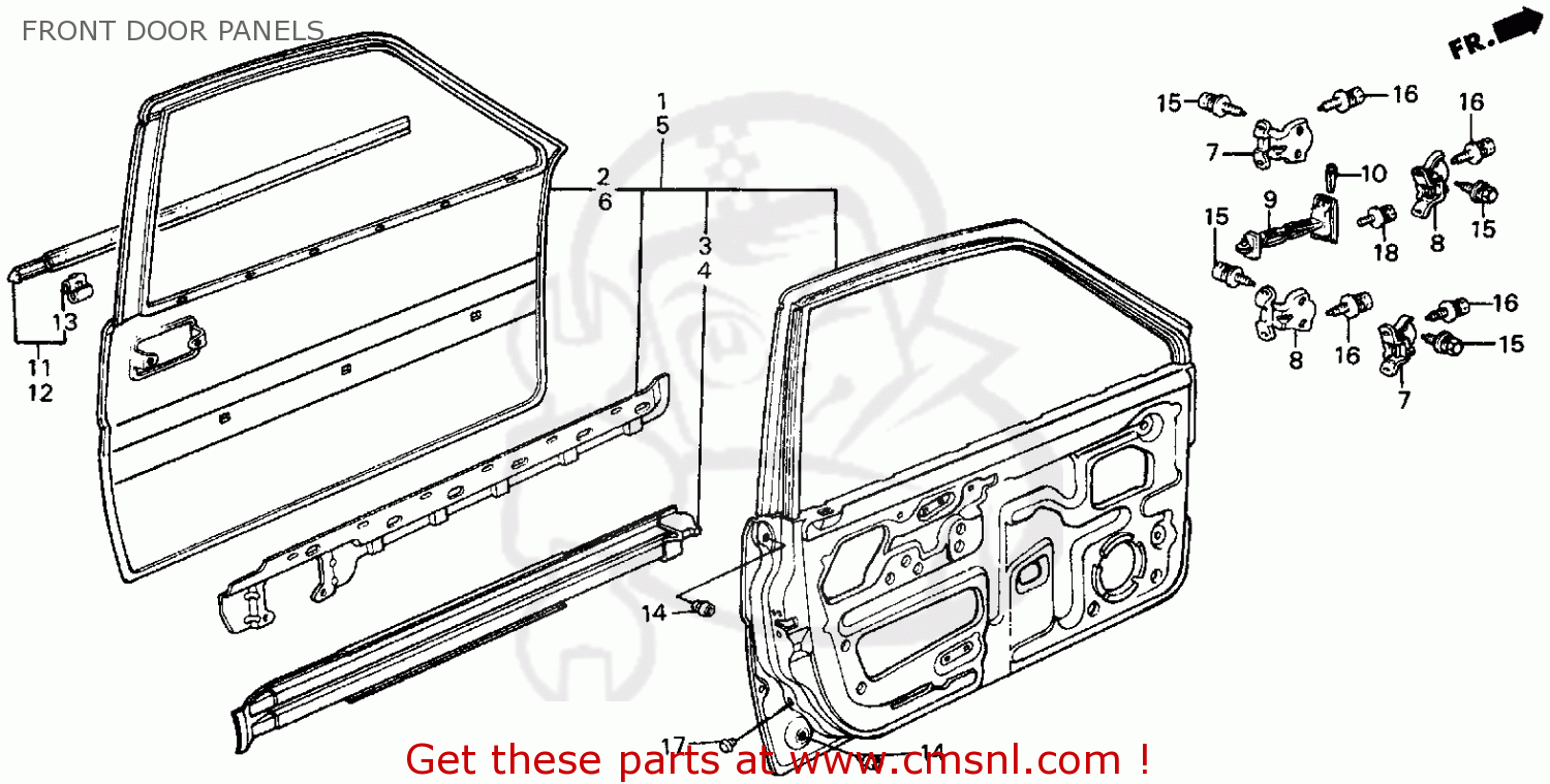 75110SB6661ZZ: Pnl Comp,r.fr.dr Honda - buy the 75110-SB6-661ZZ at CMSNL
