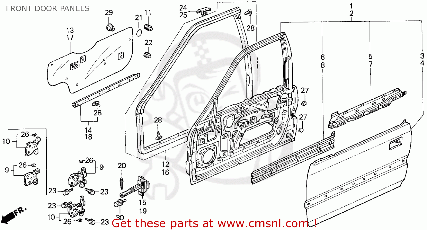 67050SM4A10ZZ: Panel Comp.,l.fr. Honda - buy the 67050-SM4-A10ZZ at CMSNL