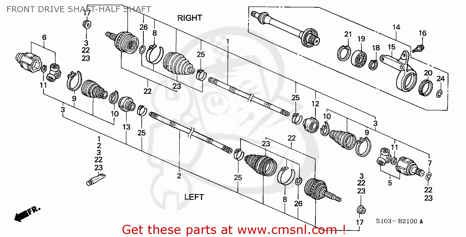 44017S30000: Boot Set,inboard Honda - buy the 44017-S30-000 at CMSNL