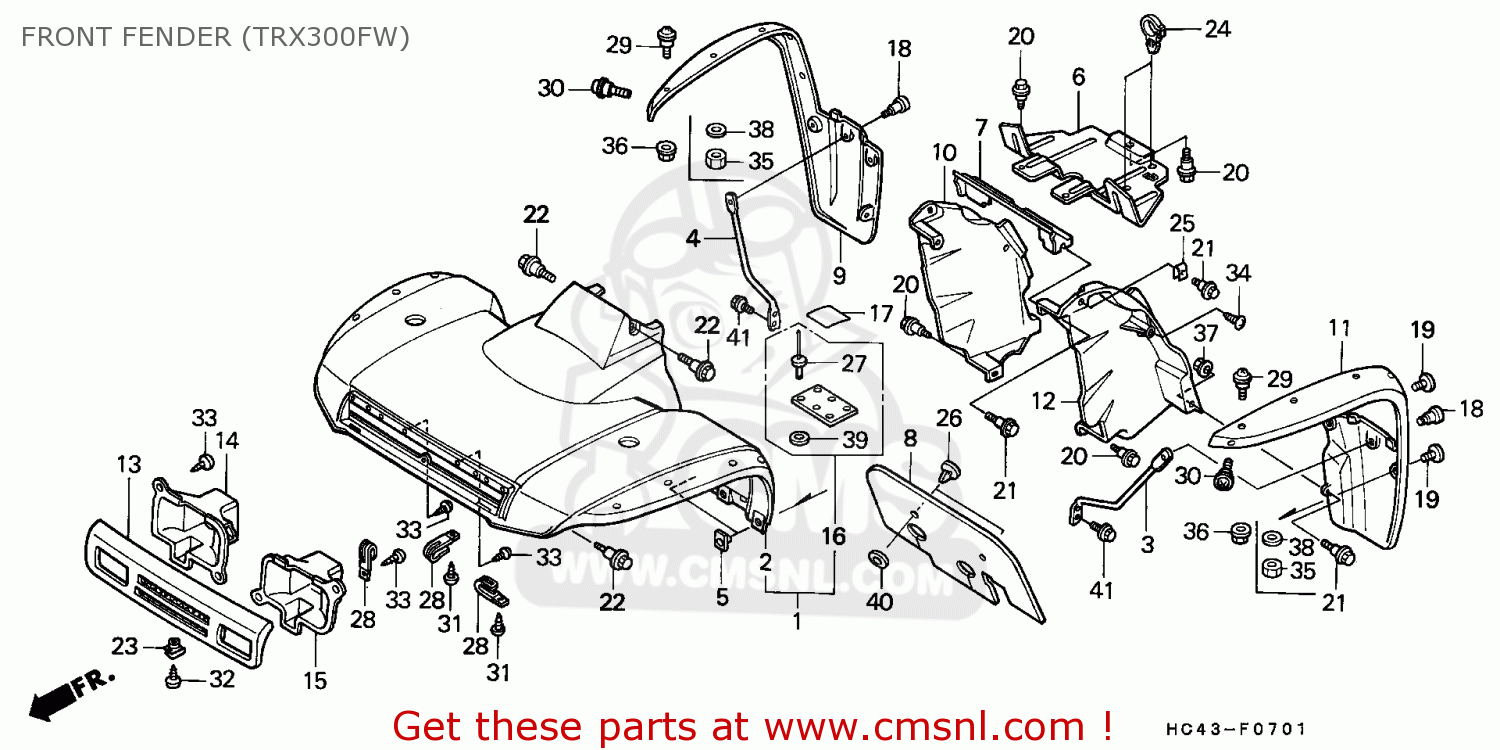 61100HC5672ZB: Fender,fr.(*r109* Honda - buy the 61100-HC5-672ZB at CMSNL