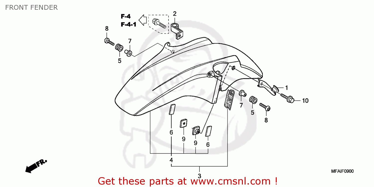 61000MFAD70ZD: Fender Set, Fr. (wl) Honda - buy the 61000-MFA-D70ZD at ...