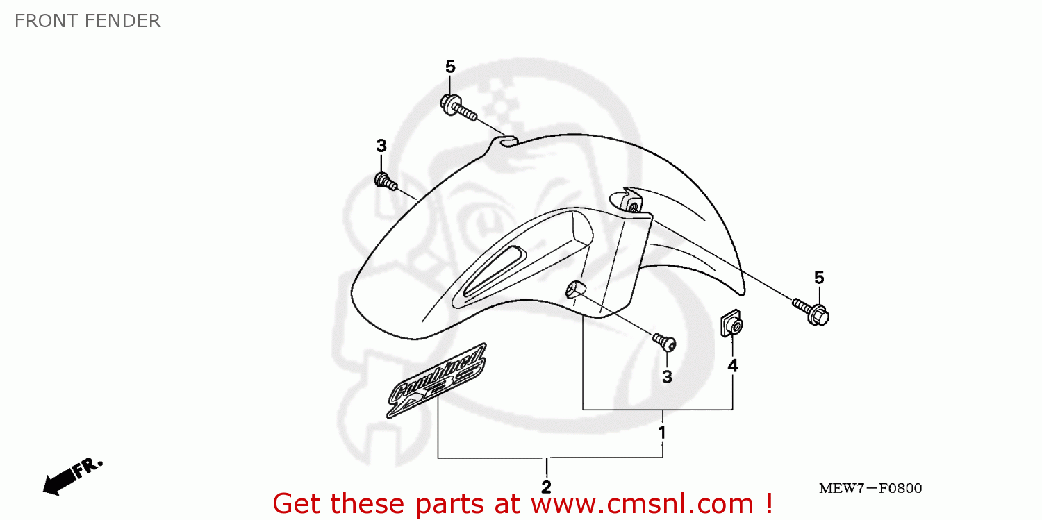 61200MEW850ZA: Fender Set, Fr. (wl) Honda - buy the 61200-MEW-850ZA at ...