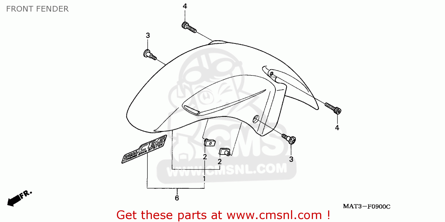 61200MATD50ZC: Fender Set, Fr. (wl) Honda - buy the 61200-MAT-D50ZC at ...