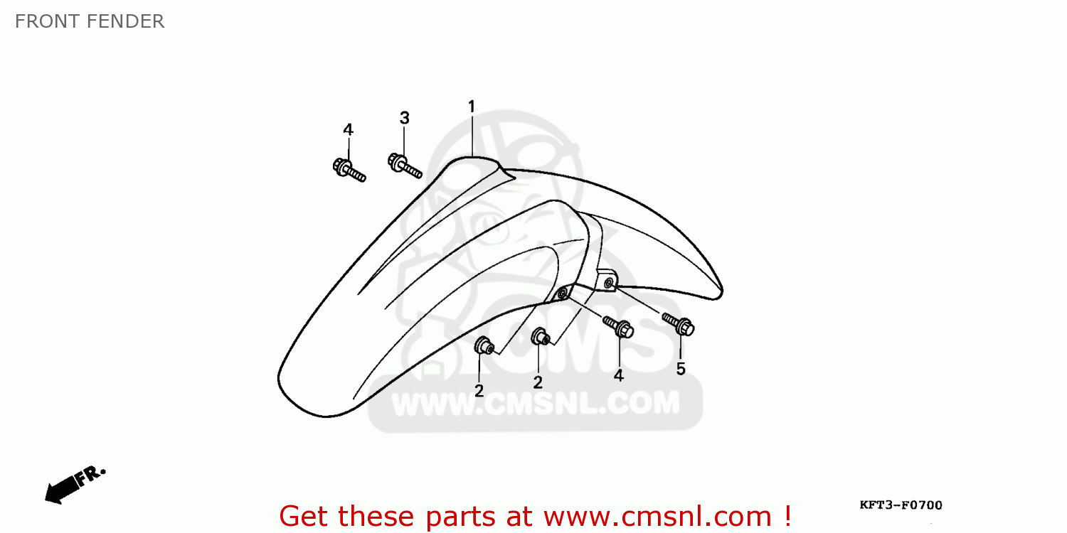 61100KFT620ZB: Fender,fr. *nh1* Honda - buy the 61100-KFT-620ZB at CMSNL