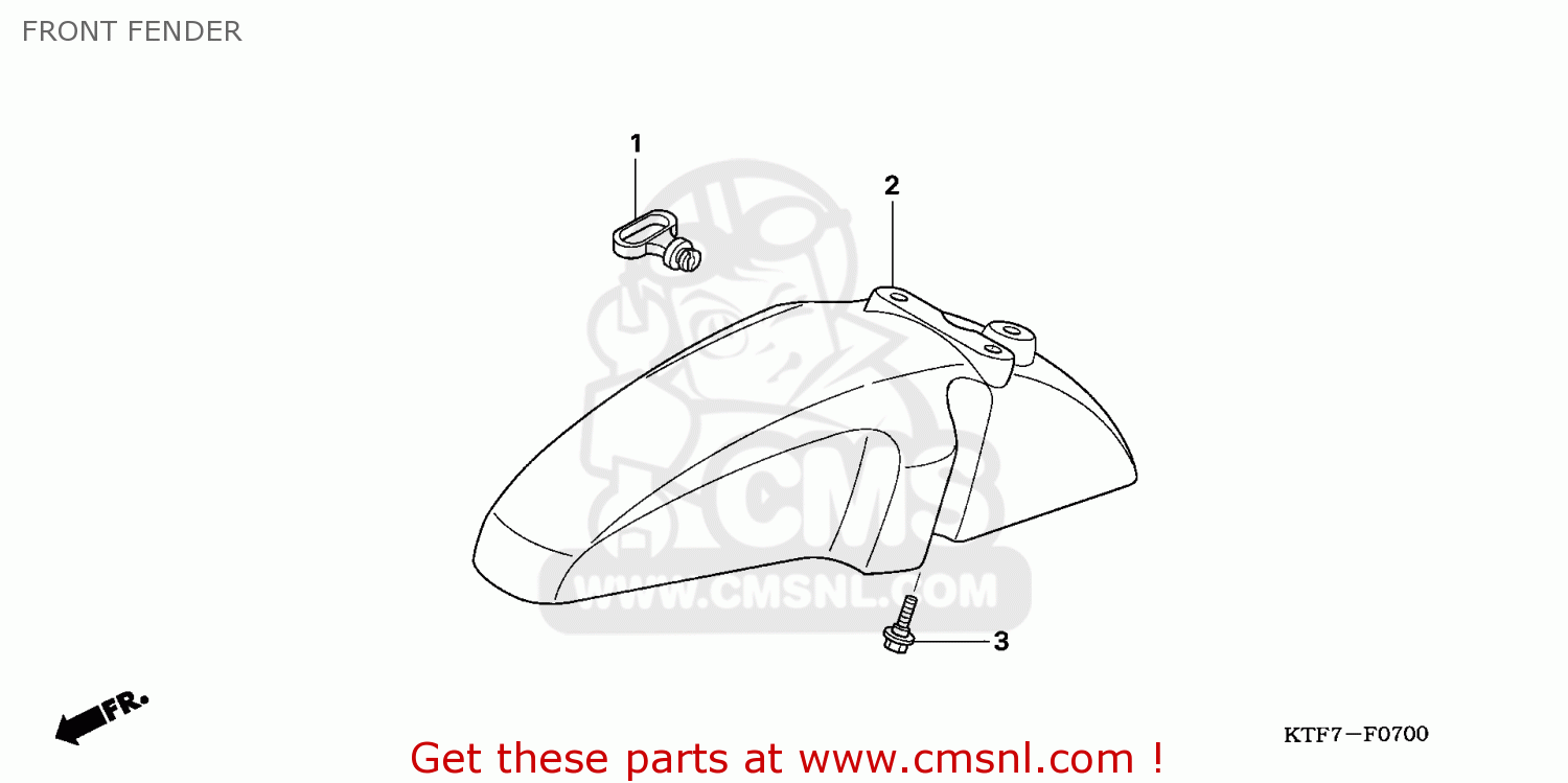 61100KTF640ZG: Fender,fr *y194* Honda - buy the 61100-KTF-640ZG at CMSNL