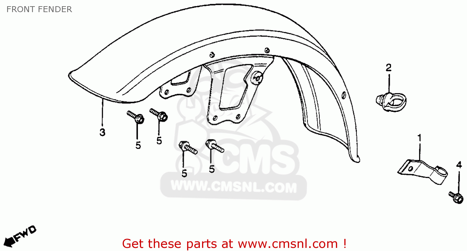61100MC9670: Fender Comp.,fr. Honda - buy the 61100-MC9-670 at CMSNL