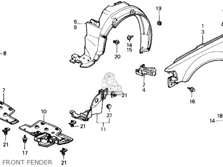 74151SH3010: Fender L,fr Inner Honda - buy the 74151-SH3-010 at CMSNL