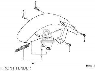 61200MATD50ZC: Fender Set, Fr. (wl) Honda - buy the 61200-MAT-D50ZC at ...