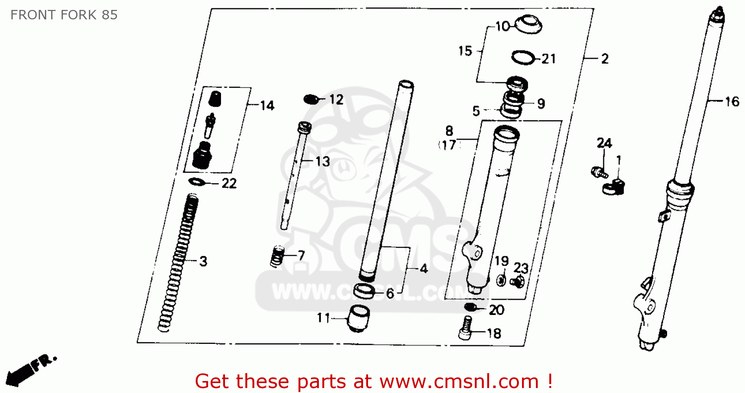 51400GC4831: Fork Assy.,rh.fr. Honda - buy the 51400-GC4-831 at CMSNL