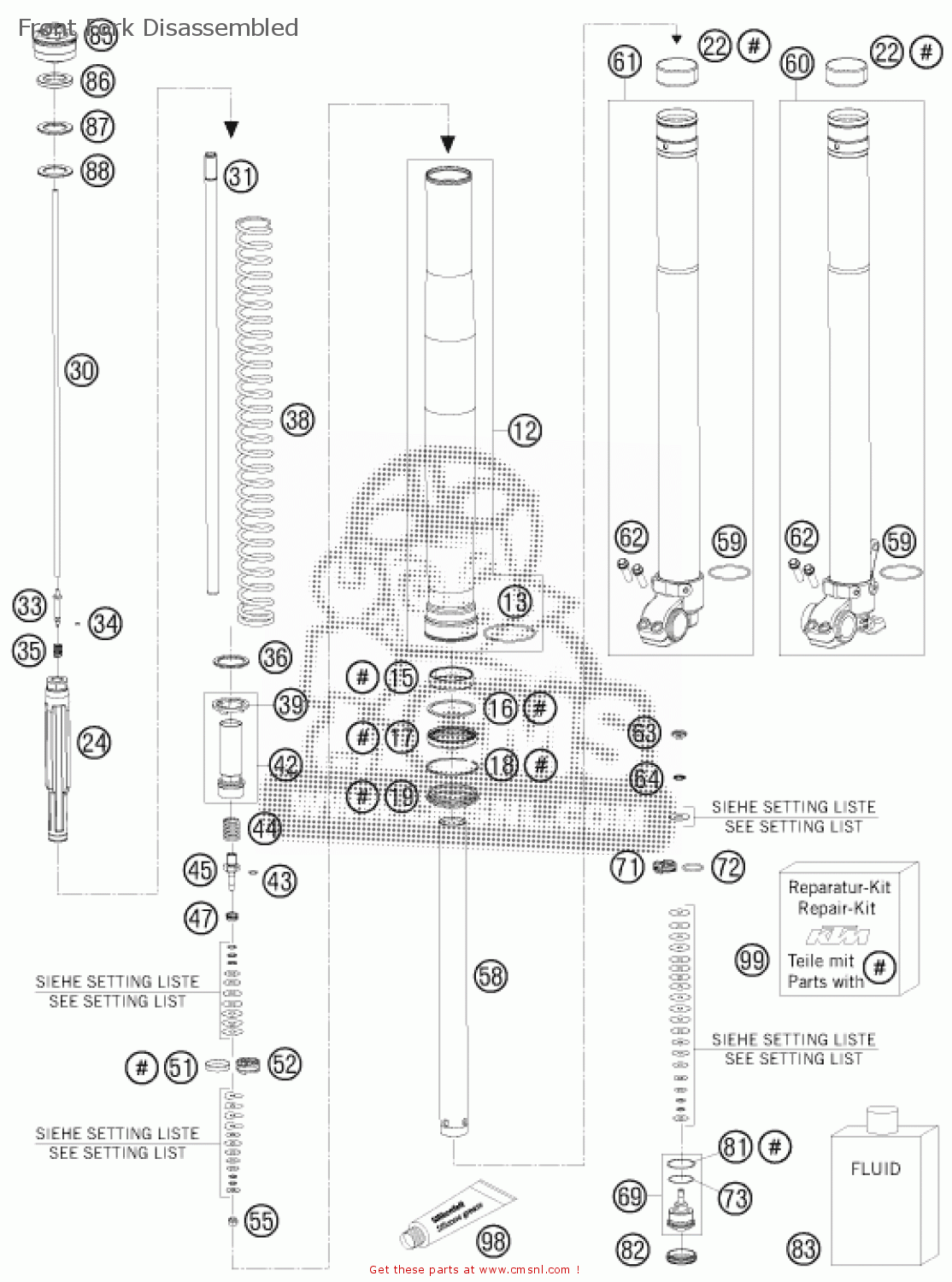 PRE-LOAD ADJ. CPL. M51X1,5 05 for 990 SUPERMOTO ORANGE France 2009 ...