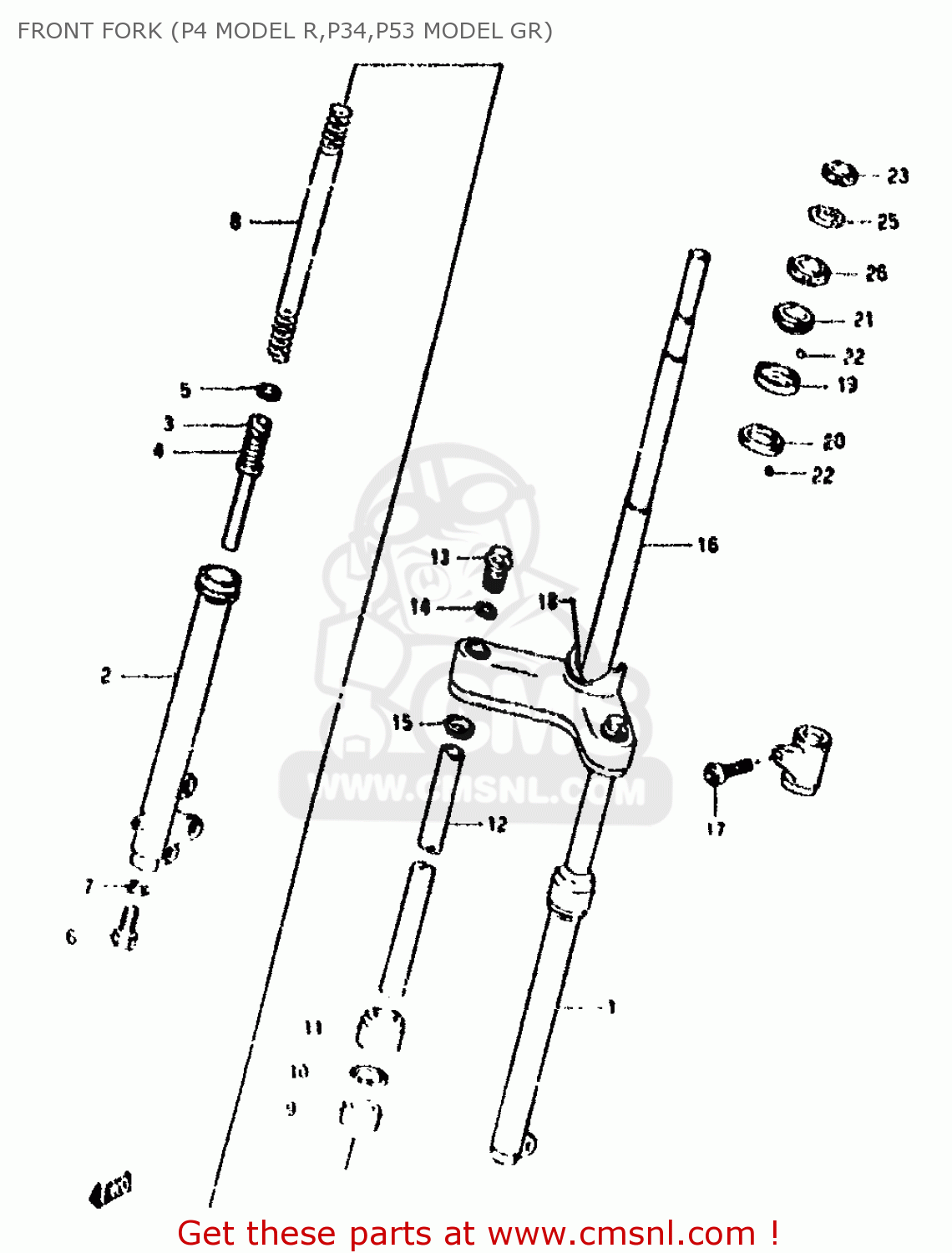 5110409EA0: Damper Assy, Front Fork, L Suzuki - buy the 51104-09EA0 at ...