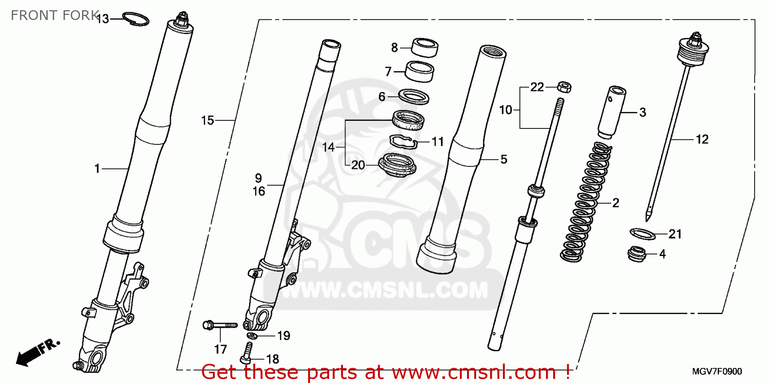 51525MGVD01: Pipe Comp,l Slide Honda - buy the 51525-MGV-D01 at CMSNL