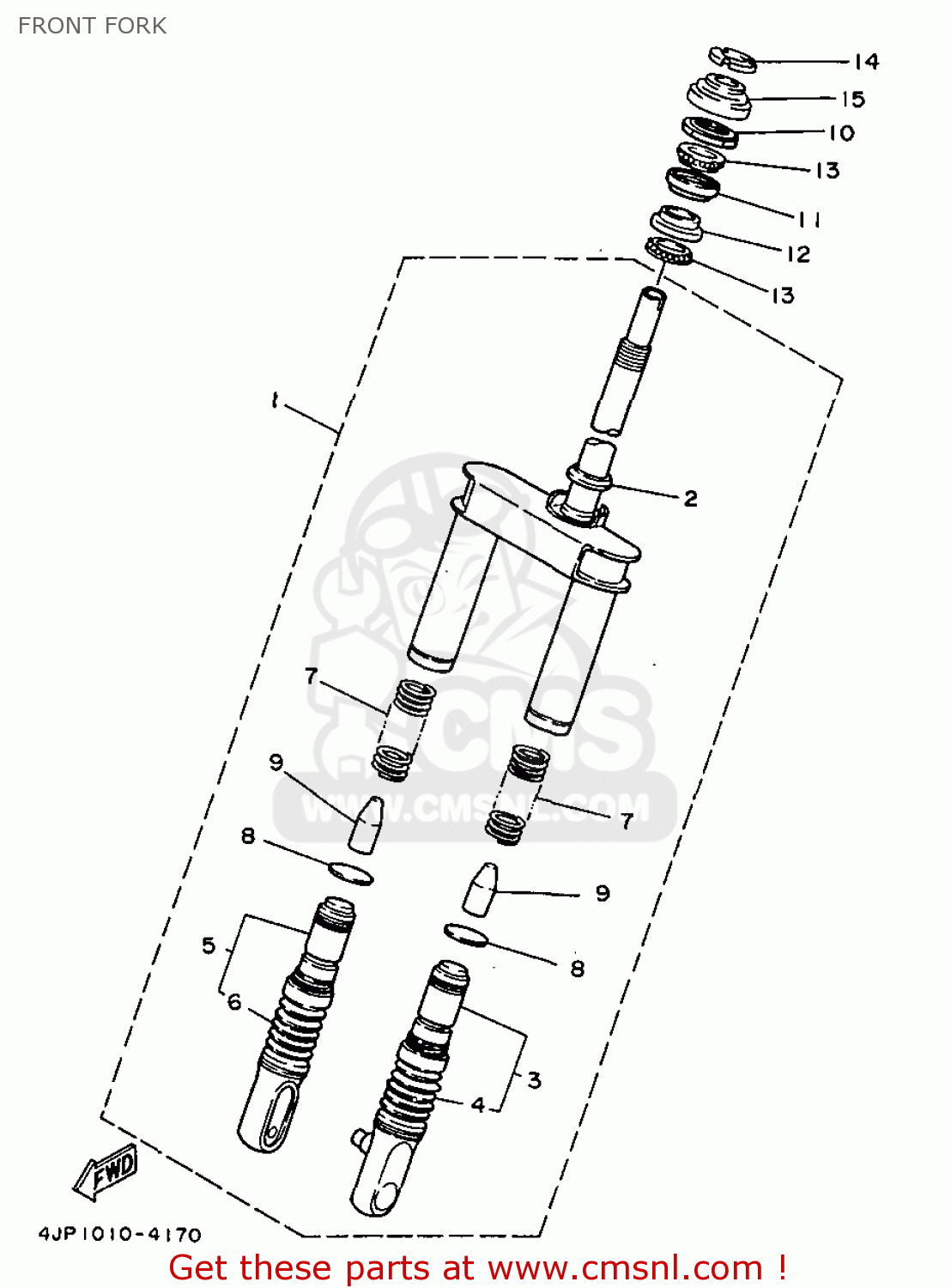 5BM2310000: Front Fork Assy Yamaha - buy the 5BM-23100-00 at CMSNL