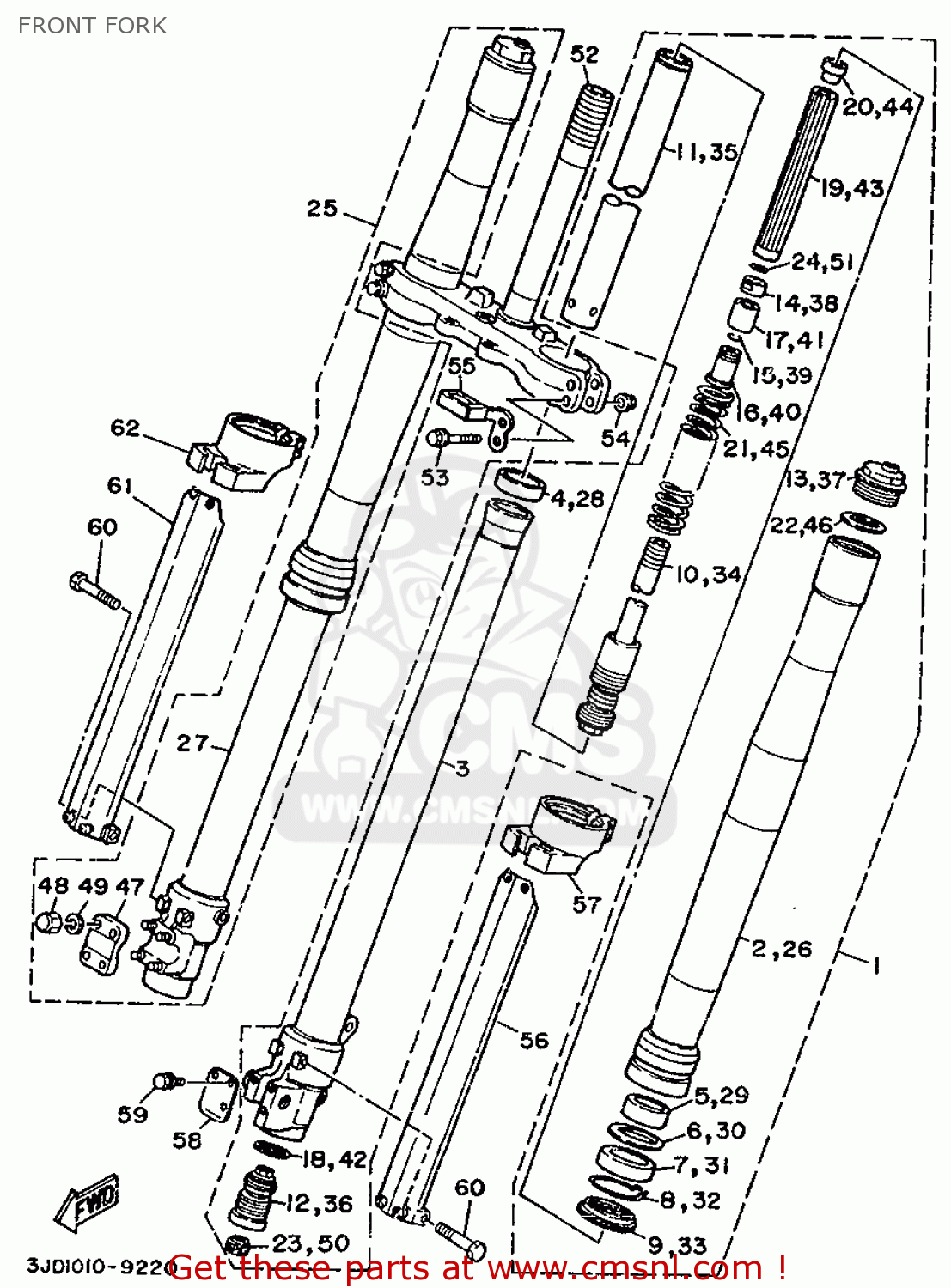 3JD23102M0: Front Fork Assy (l.h) Yamaha - buy the 3JD-23102-M0 at CMSNL