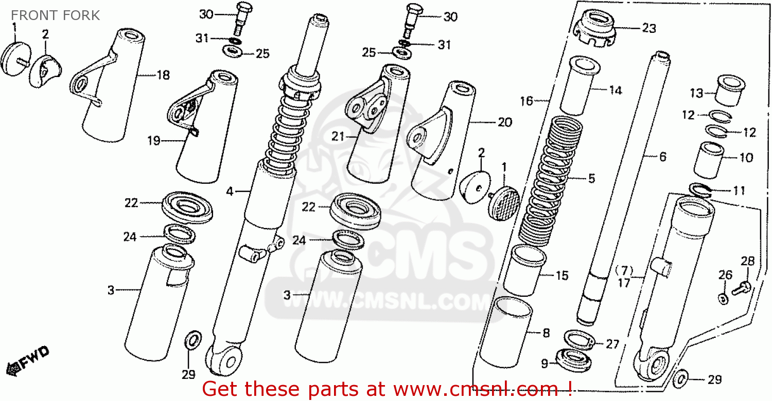 PIPE,FRONT FORK for SS50Z ENGLAND - order at CMSNL