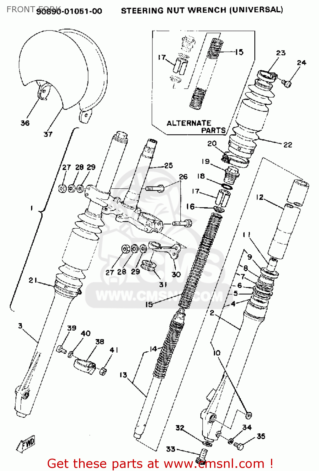 2W62317000: Cylinder Comp, Front Fork Yamaha - buy the 2W6-23170-00 at ...