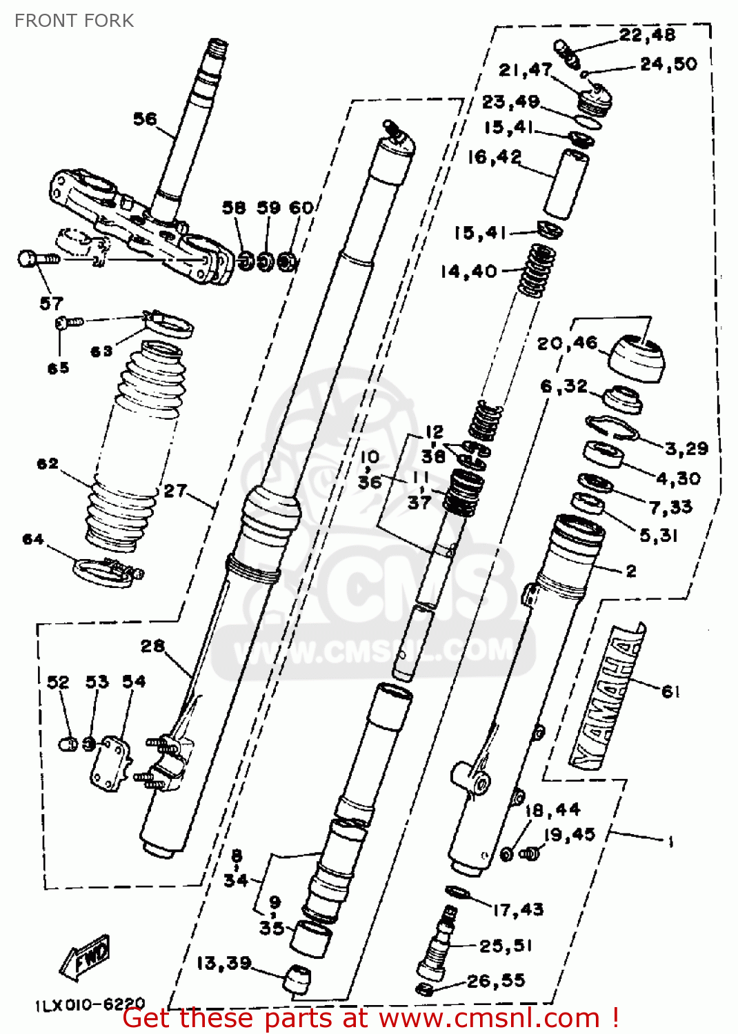 1LX23102L0: Front Fork Asy Lh Yamaha - buy the 1LX-23102-L0 at CMSNL