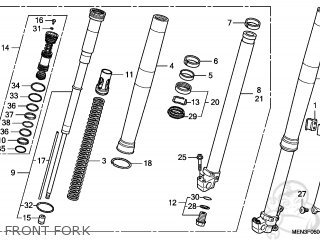 51580MENA41: Fork Sub Assy,l F Honda - buy the 51580-MEN-A41 at CMSNL