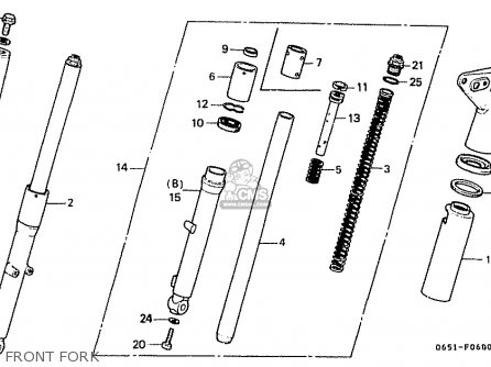 FORK ASSY,R FRONT (JDM) for CD50 2004 (4) JAPAN CD50-260 (JDM) - order ...