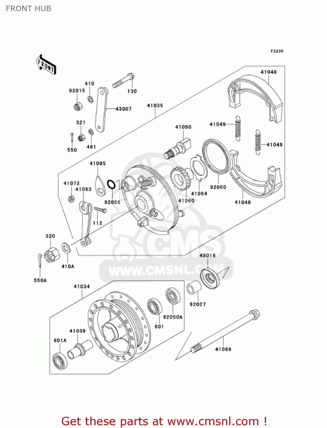 410351163: Panel-assy-brake,fr Kawasaki - buy the 41035-1163 at CMSNL