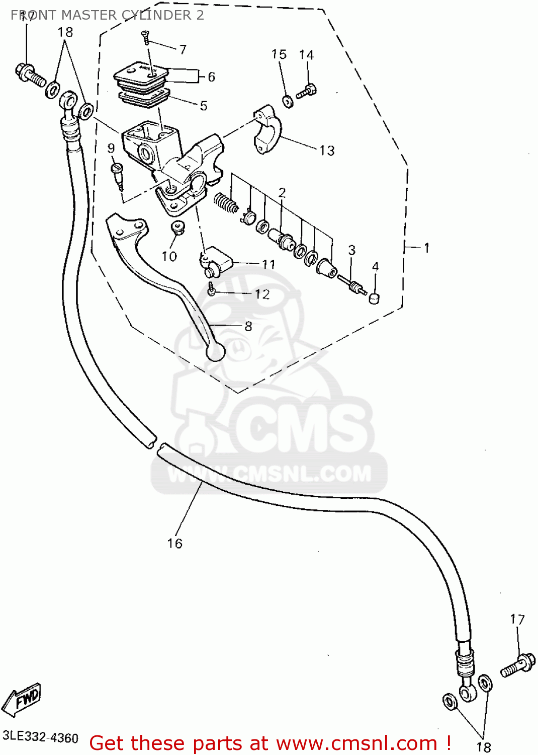 3GM26450A1: Master Cylinder Assy (clutch) Yamaha - buy the 3GM-26450-A1 ...