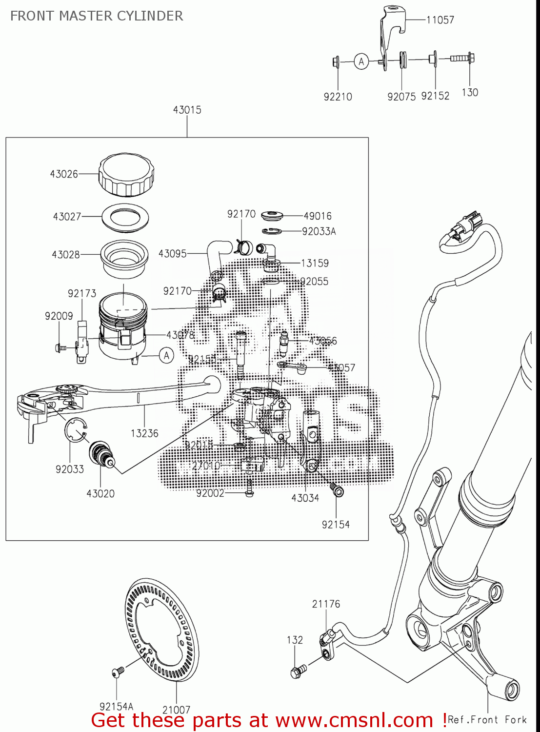 110571480: Bracket,reservoir Tan Kawasaki - buy the 11057-1480 at CMSNL