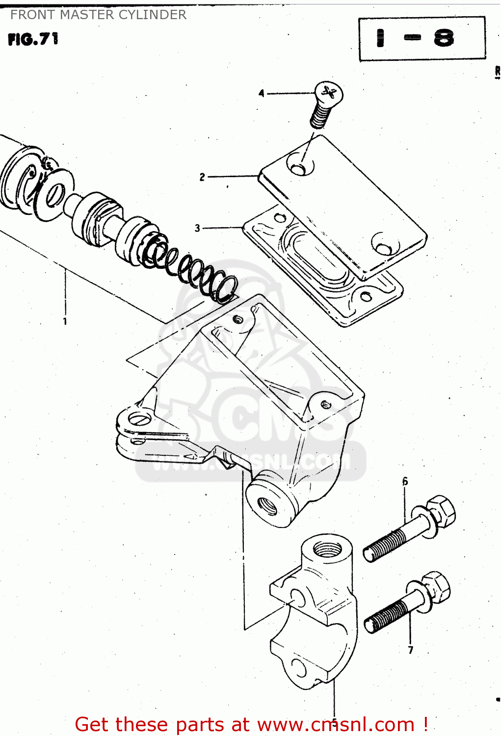 5969449301: Bolt,master Cylinder H Suzuki - buy the 59694-49301 at CMSNL