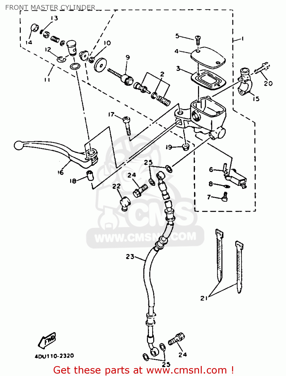 3YX8398000: Front Stop Switch Assy Yamaha - buy the 3YX-83980-00 at CMSNL