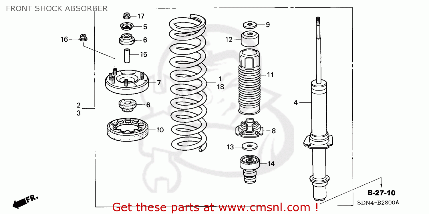 51601SDPA14: Damper Assy,r Fr Honda - buy the 51601-SDP-A14 at CMSNL