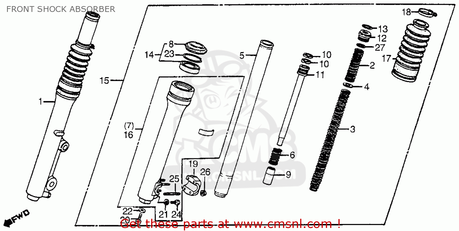 51410VM4003: Pipe,front Fork Honda - buy the 51410-VM4-003 at CMSNL