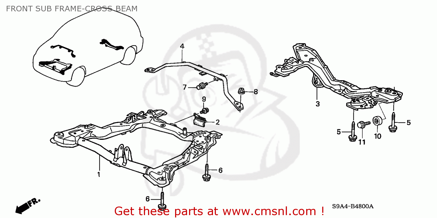 50200SCAA01: Subframe Comp,fr Honda - buy the 50200-SCA-A01 at CMSNL