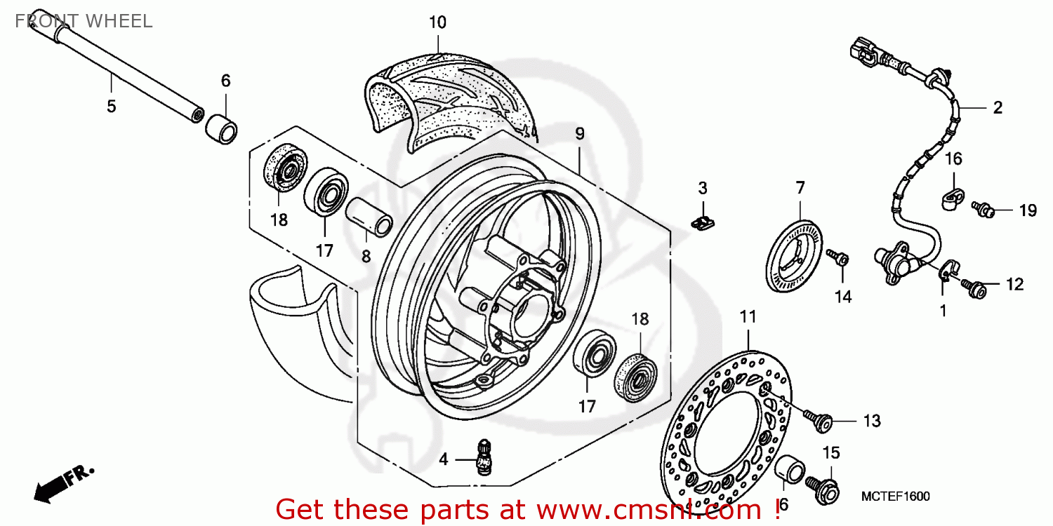 44650MCT030ZC: Wheel Sub*nh303m* Honda - buy the 44650-MCT-030ZC at CMSNL
