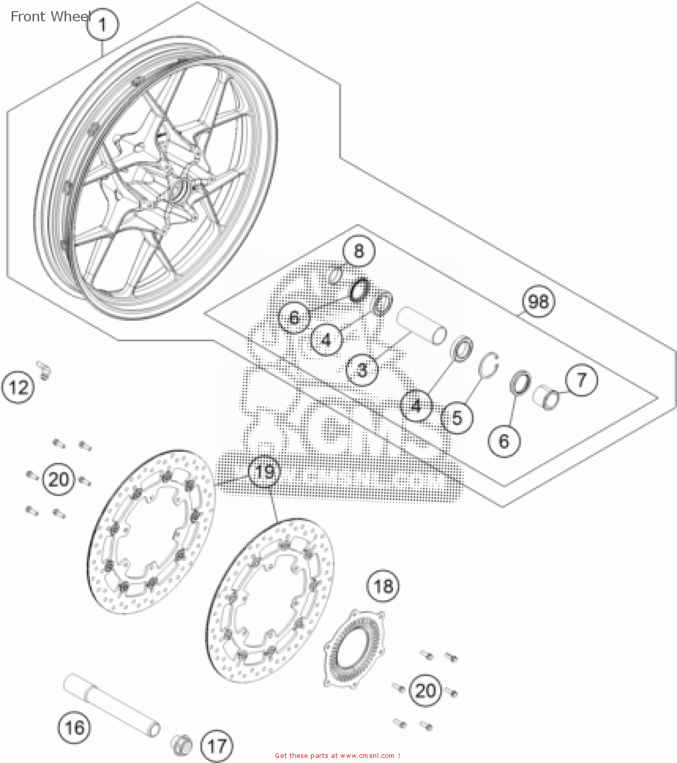 BUSHING SPACER TUBE FRONT for 790 Adventure R - CKD PH 2020 - order at ...