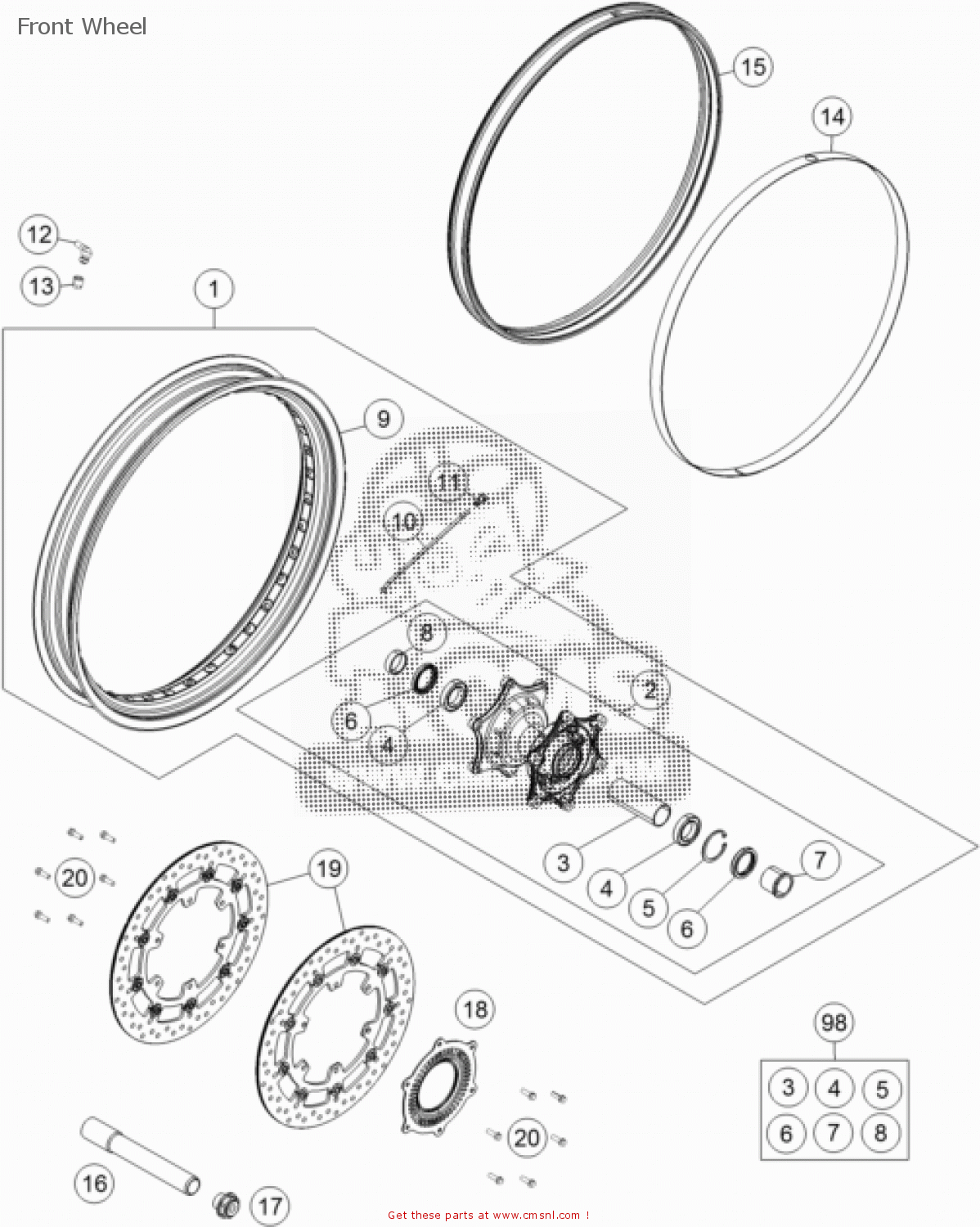 RIM 2.5X21''TL.BL.W.STICKER for 790 Adventure R ASEAN 2020 - order at CMSNL