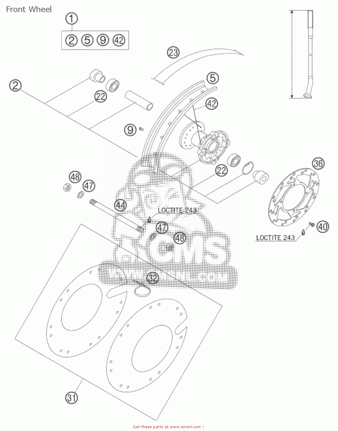 BRAKE DISC FRONT JUN/SEN 02 for 50 SX PRO SENIOR LC EU, US 2002 - order ...
