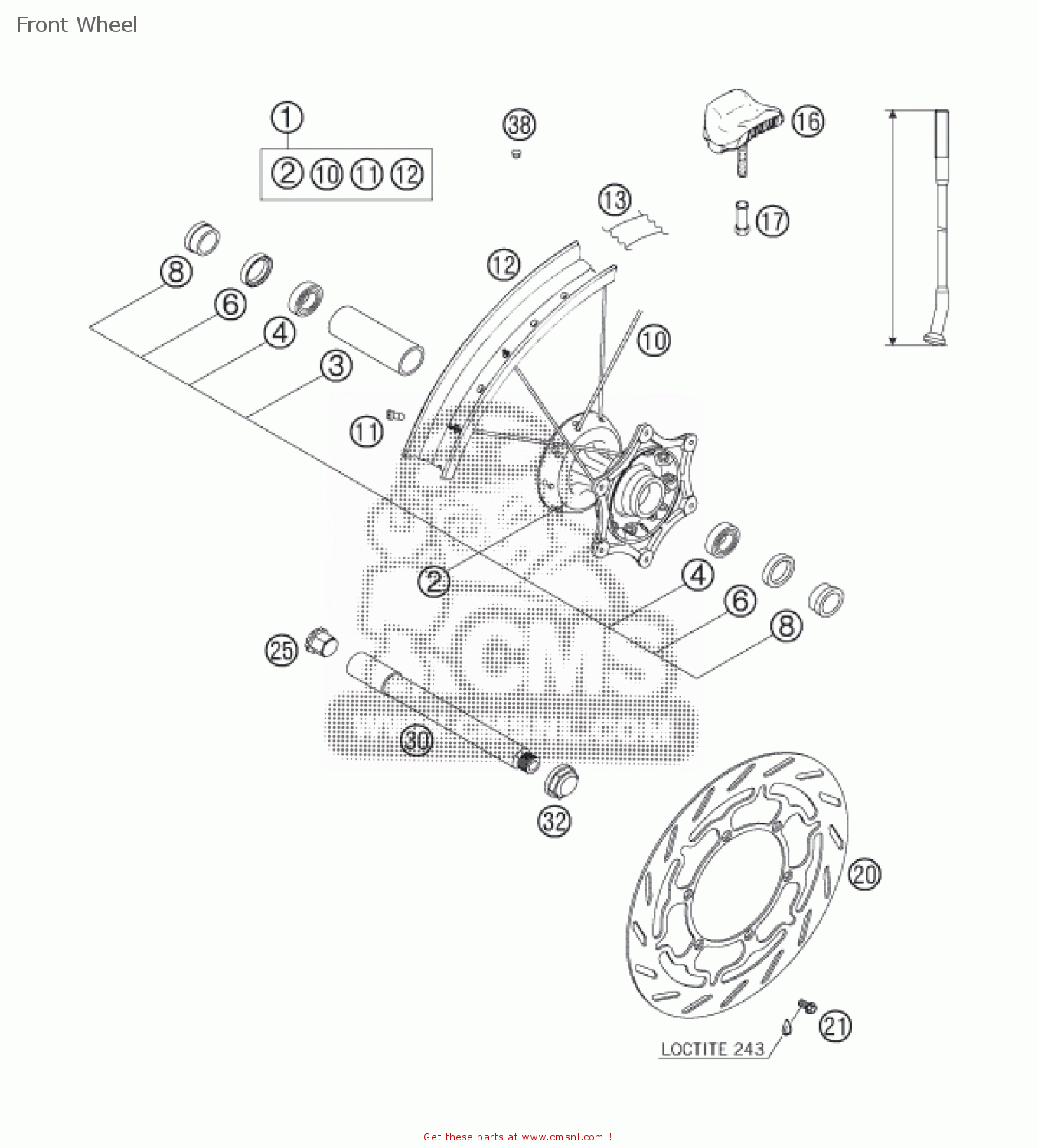 RIM BAND FRONT 2MM 2003 for 640 ADVENTURE-R GB 2002 - order at CMSNL