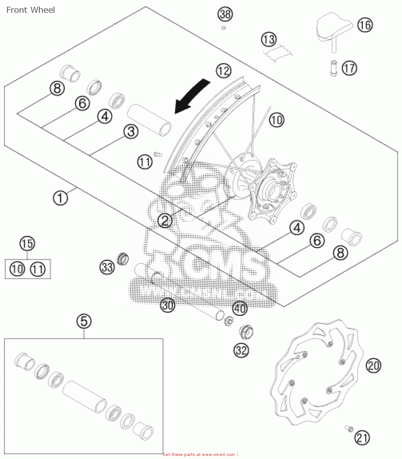 51509070000: Rim Front 1,6''x21'' Excel Al7 Ktm - buy the 51509070000 ...