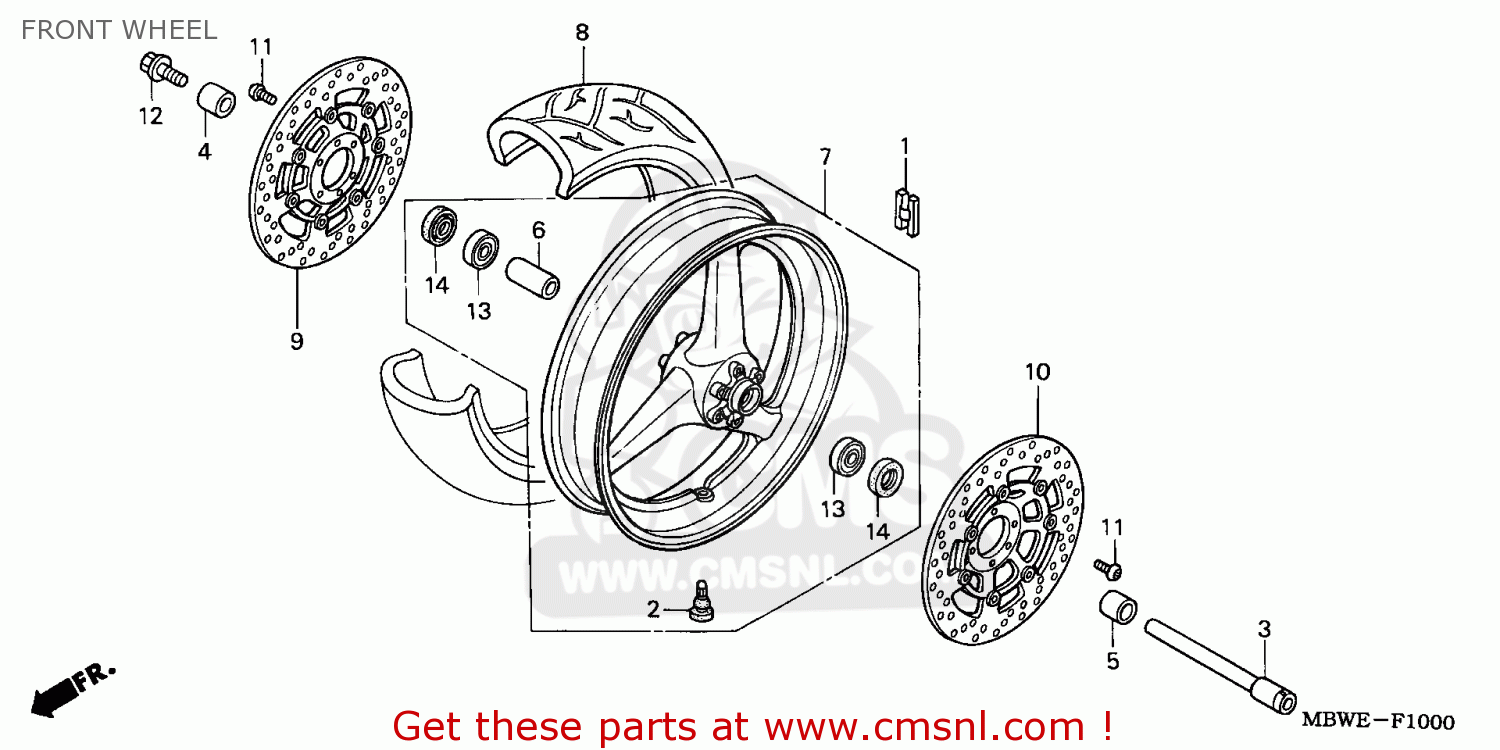 44650MBWE11: Wheel Sub Assy,fr Honda - buy the 44650-MBW-E11 at CMSNL