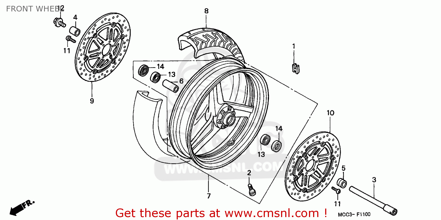 44650MCC000: Wheel Sub Assy,fr Honda - buy the 44650-MCC-000 at CMSNL