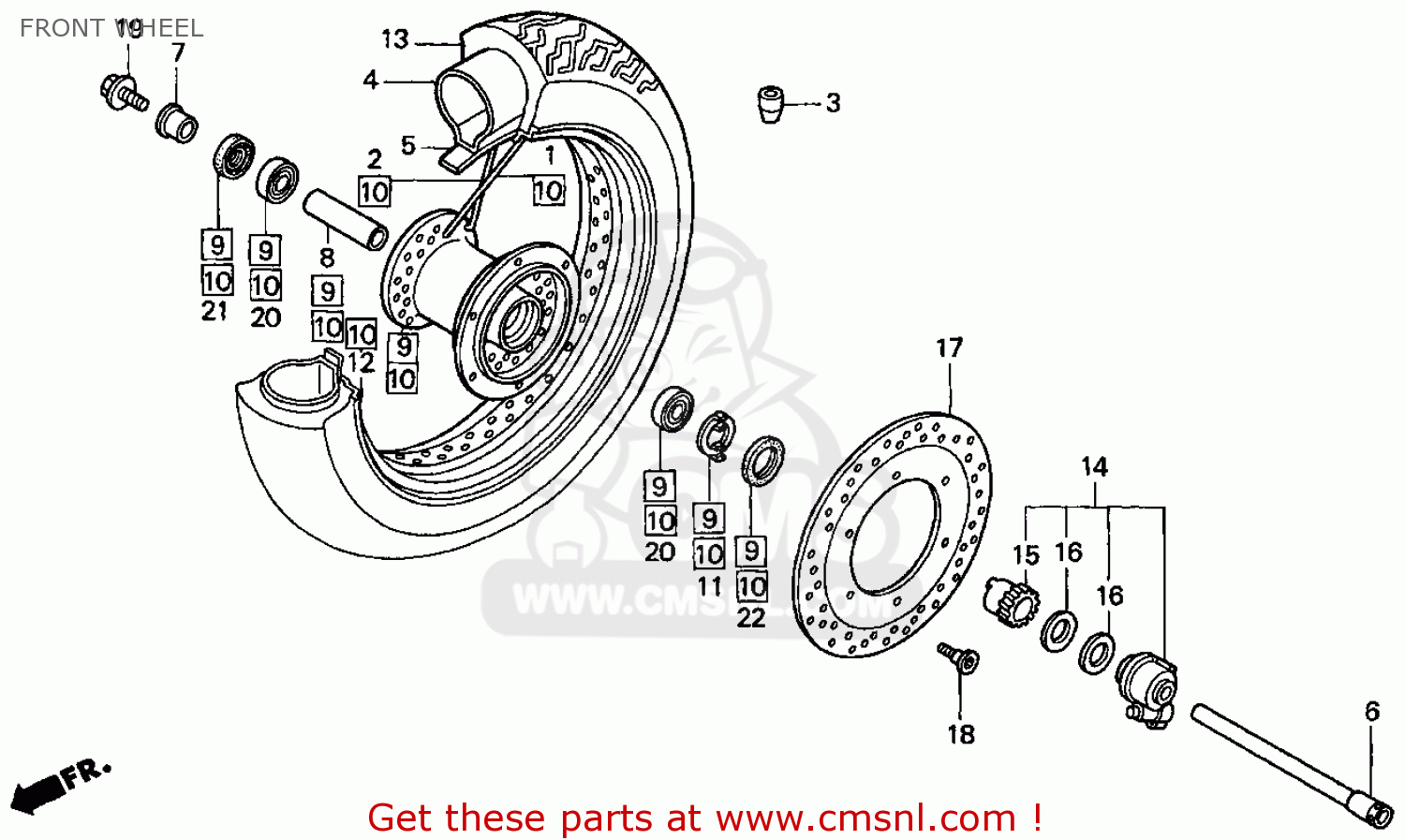 44650MBA010: Wheel Sub Assy,fr Honda - buy the 44650-MBA-010 at CMSNL